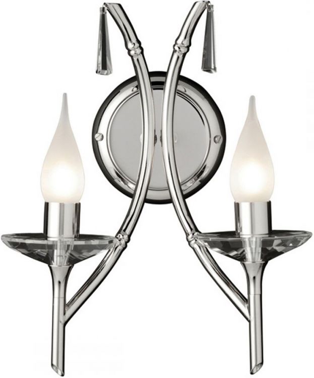 Brightwell Polished Nickel Wall Light 2 Lamps by Elstead (BR2-NICKEL ...